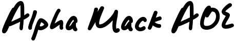 Alpha Mack AOE Fonte | Visualizar