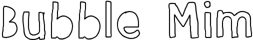 Bubble Mim Fonte | Visualizar