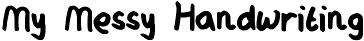 My Messy Handwriting Fonte | Visualizar