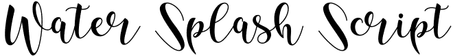 Water Splash Script Fonte | Visualizar